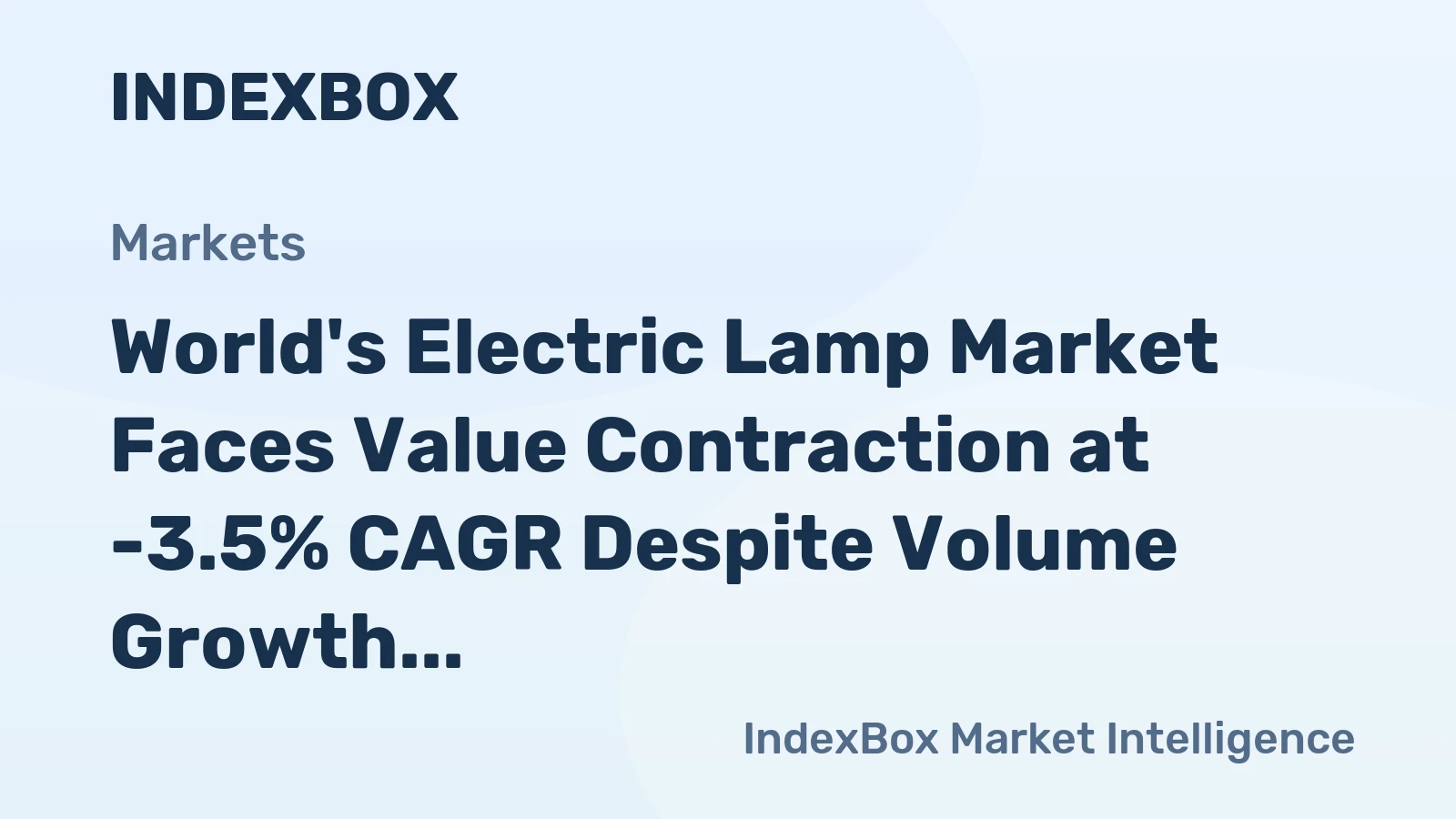 World's Electric Lamp Market Faces Value Contraction at -3.5% CAGR Despite Volume Growth