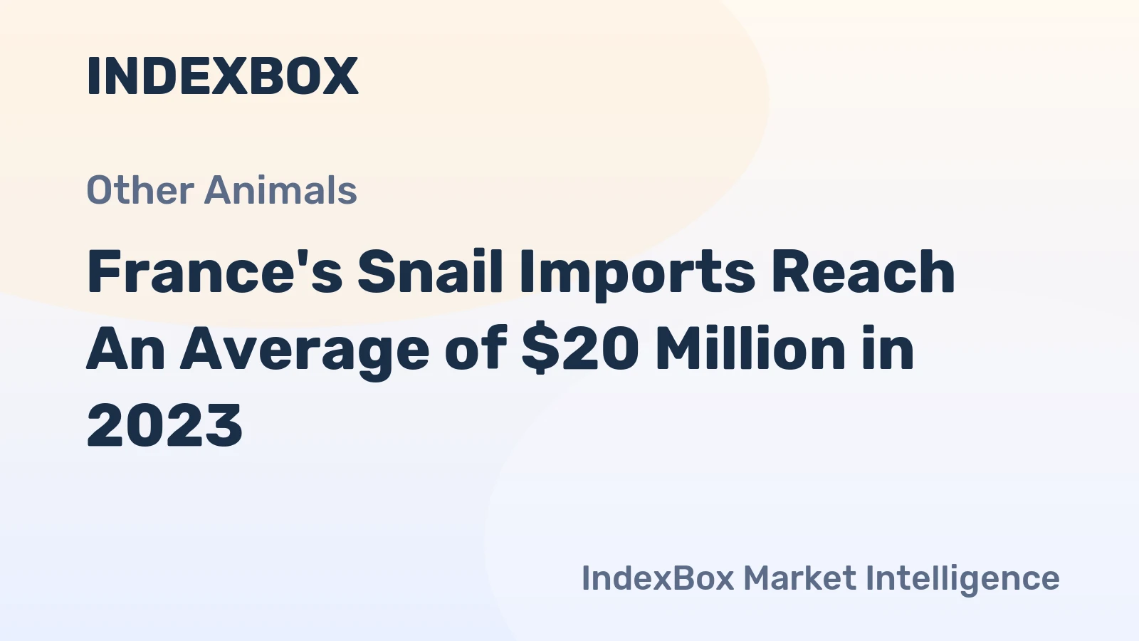 France's Snail Imports Reach An Average of $20 Million in 2023