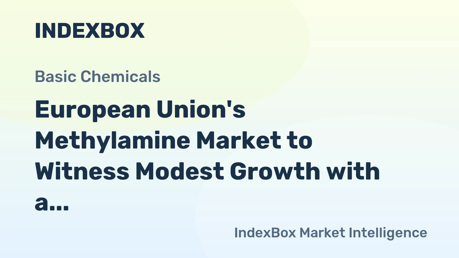 European Union's Methylamine Market to Witness Modest Growth with a CAGR of +1.8% Reaching $1B by 2035