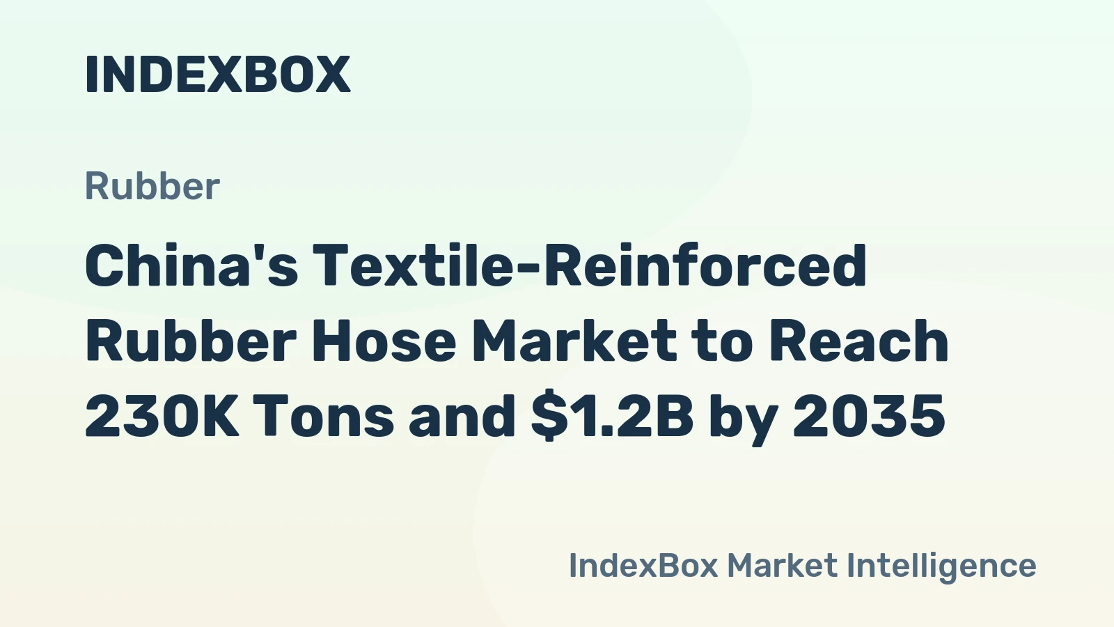 China's Textile-Reinforced Rubber Hose Market to Reach 230K Tons and $1.2B by 2035