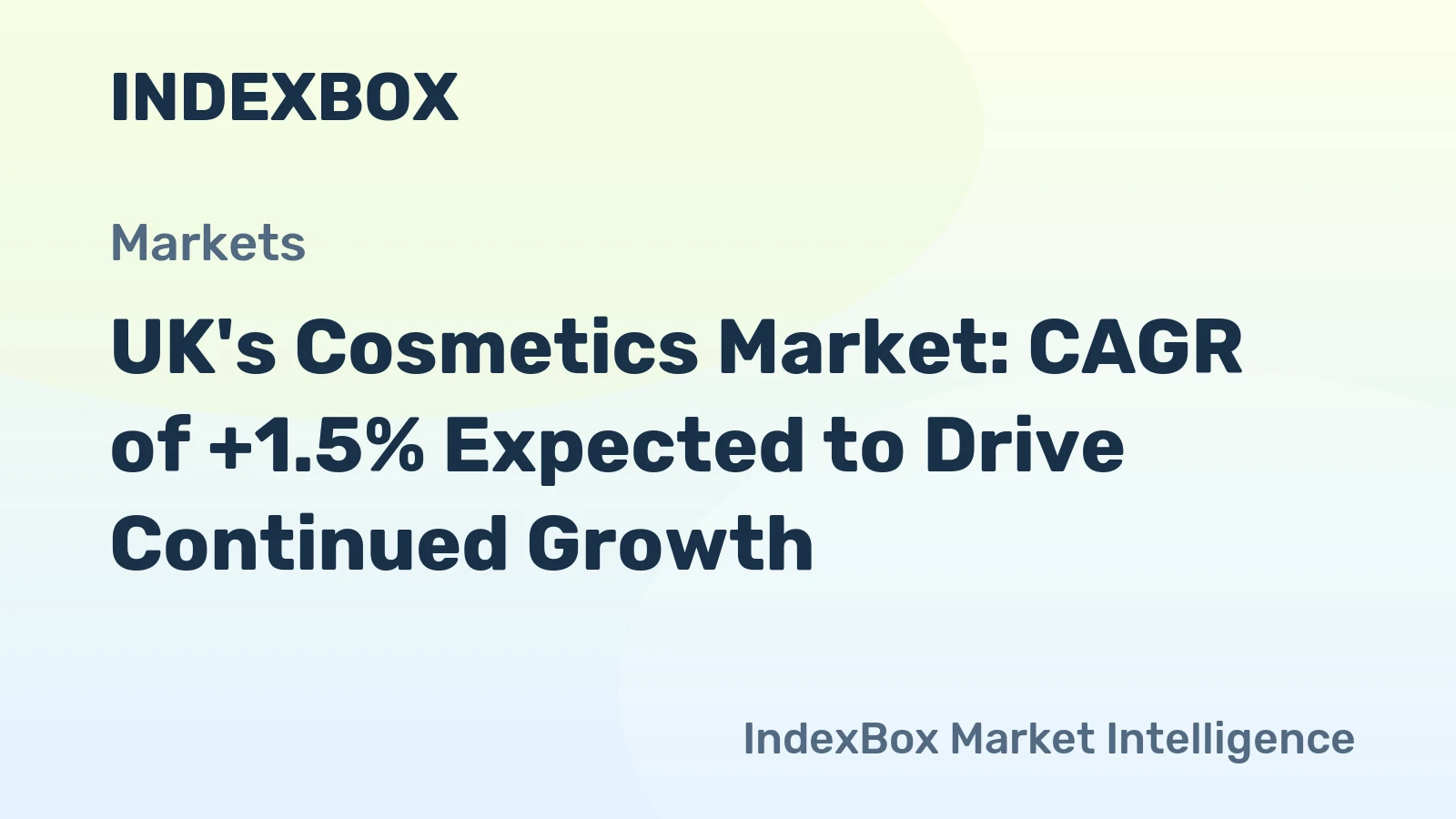UK's Cosmetics Market: CAGR of +1.5% Expected to Drive Continued Growth