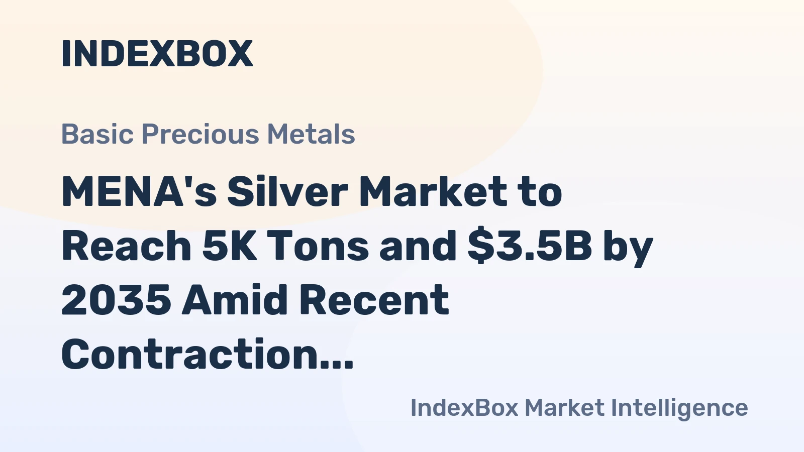 MENA's Silver Market to Reach 5K Tons and $3.5B by 2035 Amid Recent Contraction