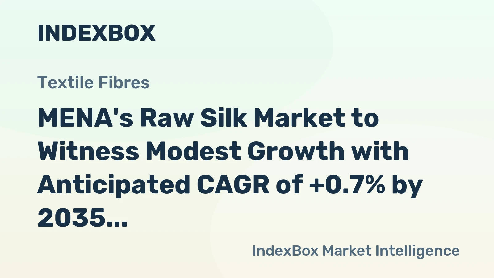 MENA's Raw Silk Market to Witness Modest Growth with Anticipated CAGR of +0.7% by 2035