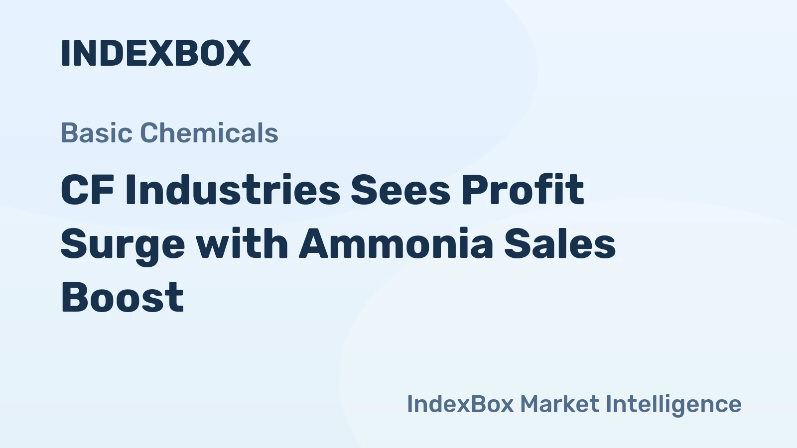 CF Industries Sees Profit Surge with Ammonia Sales Boost