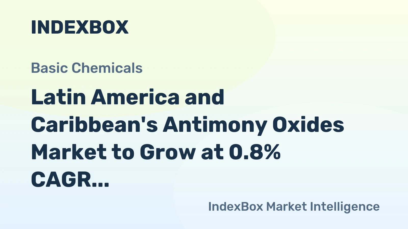 Latin America and Caribbean's Antimony Oxides Market to Grow at 0.8% CAGR, Reaching 7.5K Tons by 2035