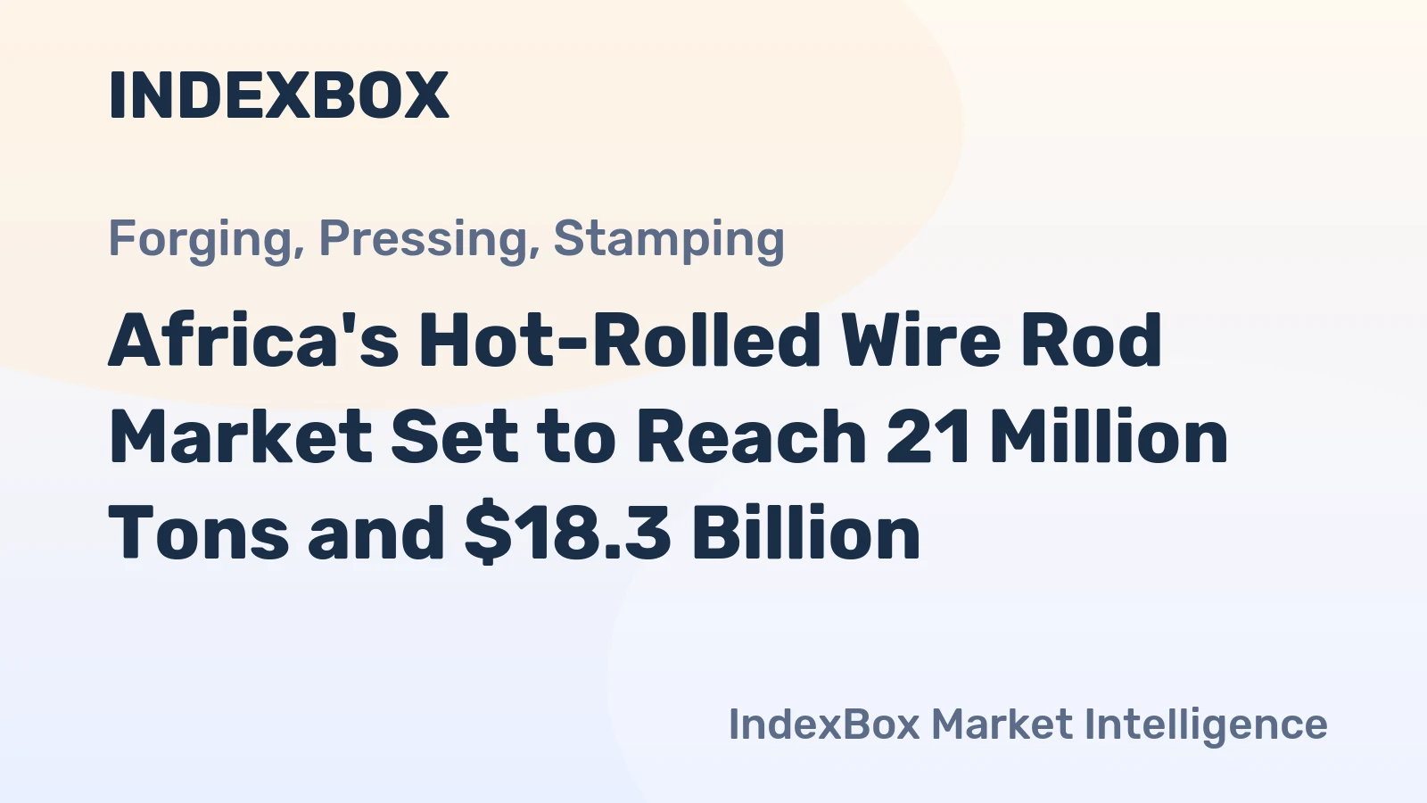 Africa's Hot-Rolled Wire Rod Market Set to Reach 21 Million Tons and $18.3 Billion
