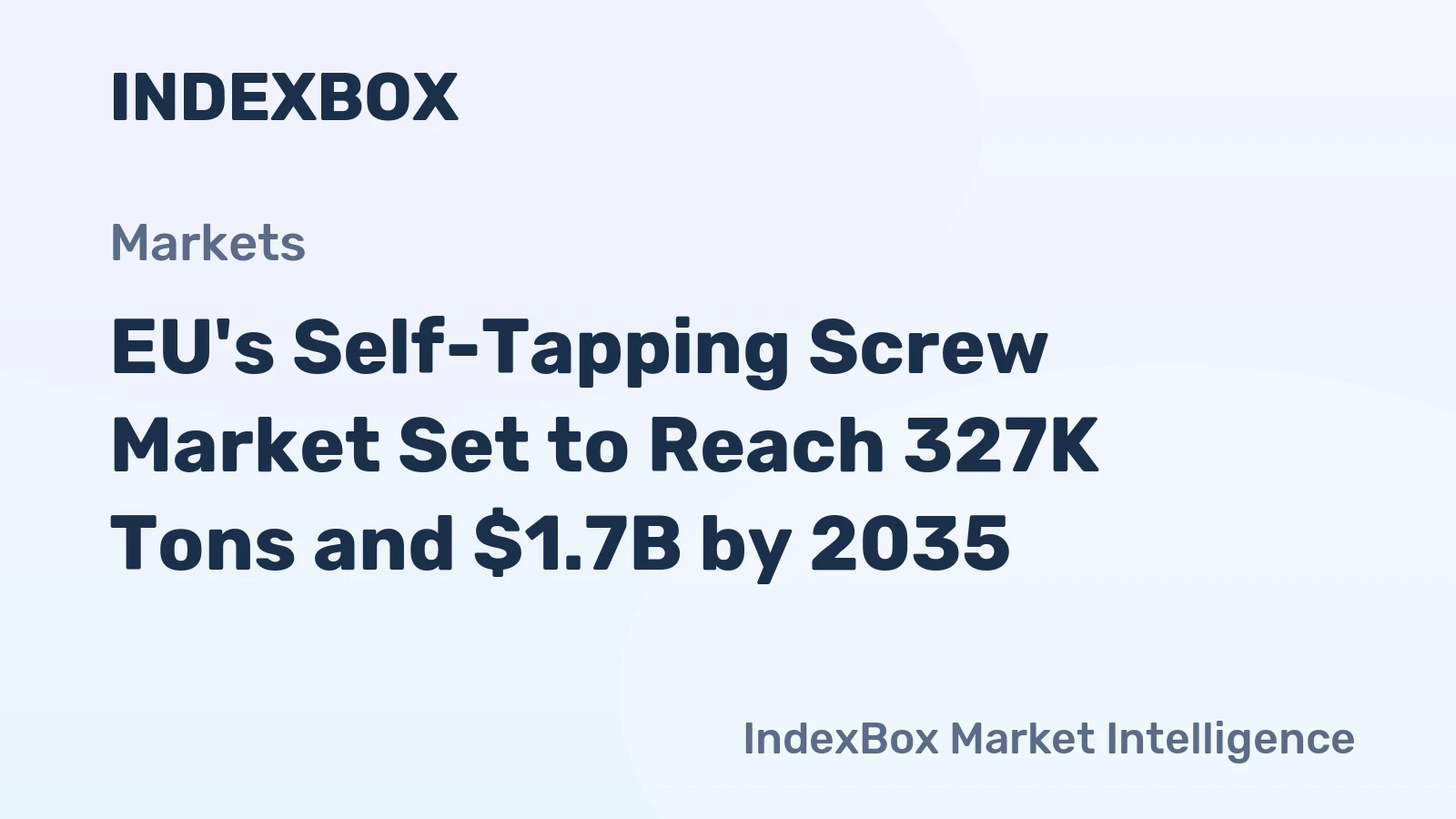 EU's Self-Tapping Screw Market Set to Reach 327K Tons and $1.7B by 2035
