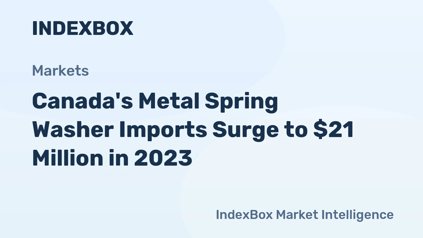 Canada's Metal Spring Washer Imports Surge to $21 Million in 2023