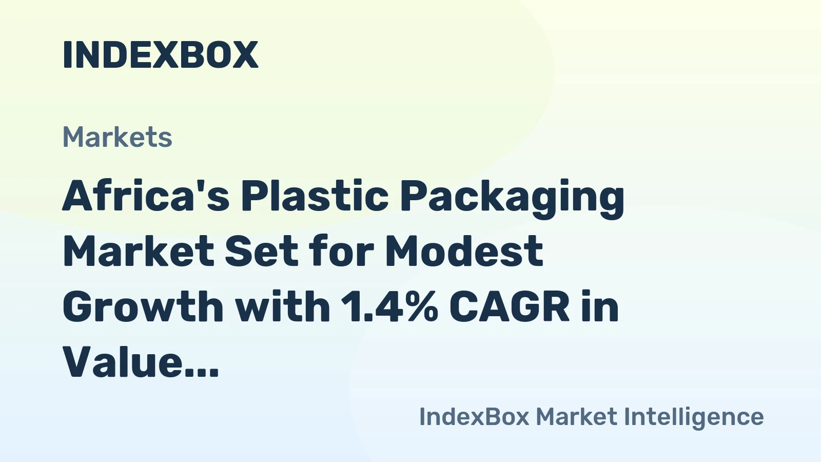 Africa's Plastic Packaging Market Set for Modest Growth with 1.4% CAGR in Value Through 2035