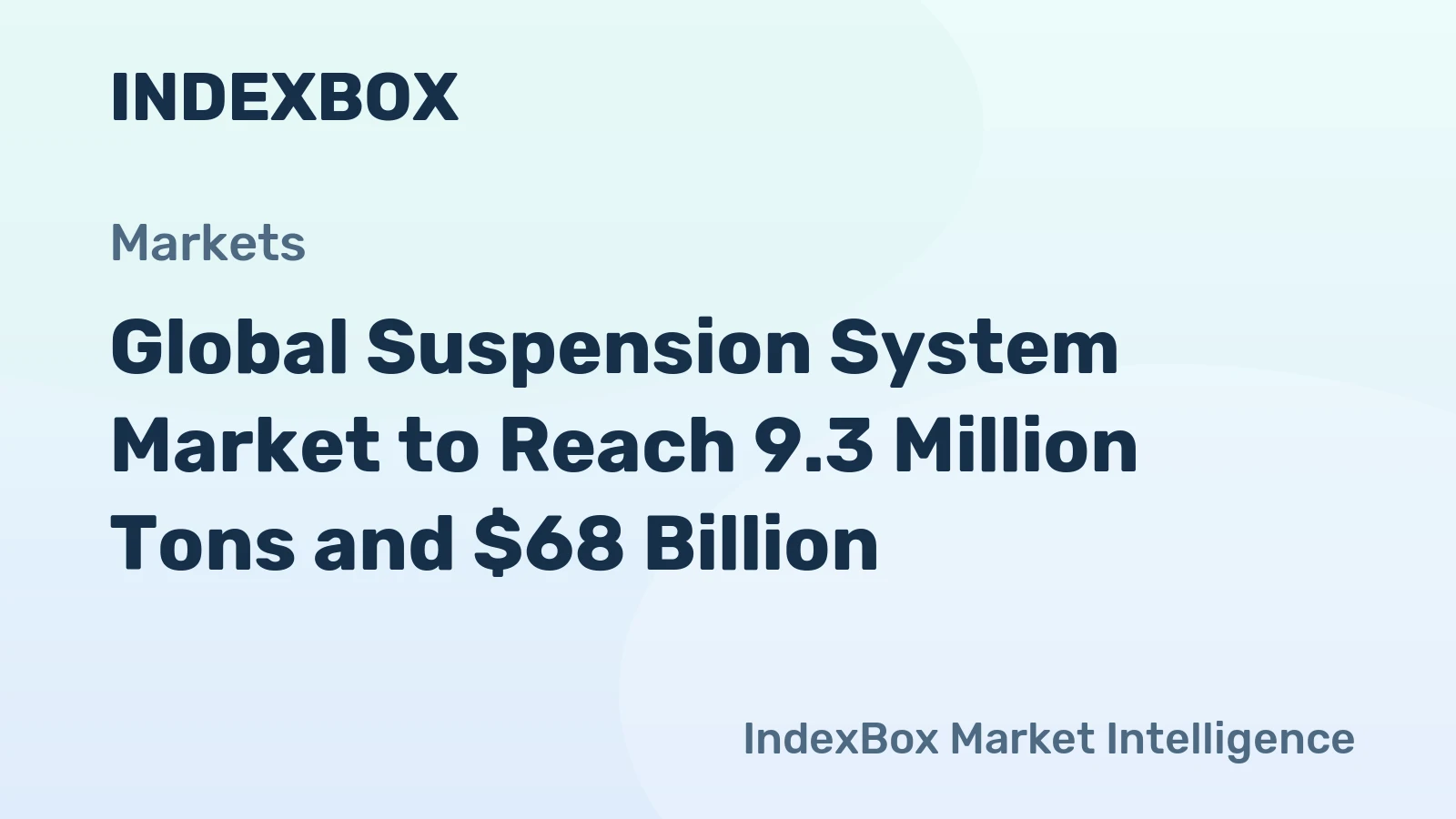 Global Suspension System Market to Reach 9.3 Million Tons and $68 Billion
