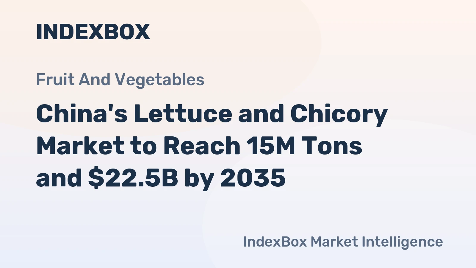 China's Lettuce and Chicory Market to Reach 15M Tons and $22.5B by 2035