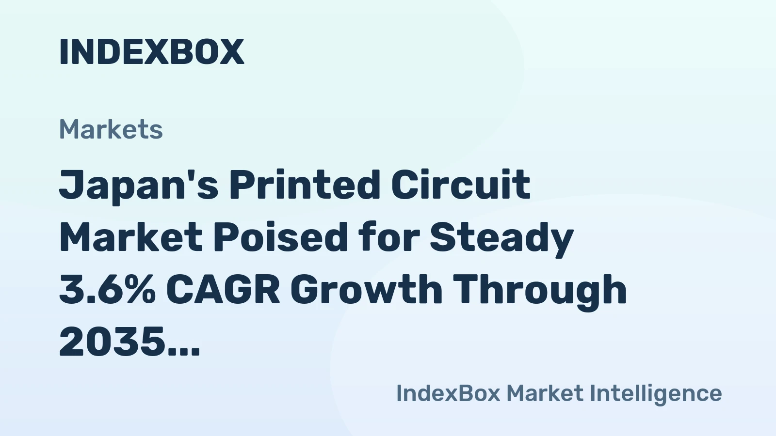 Japan's Printed Circuit Market Poised for Steady 3.6% CAGR Growth Through 2035