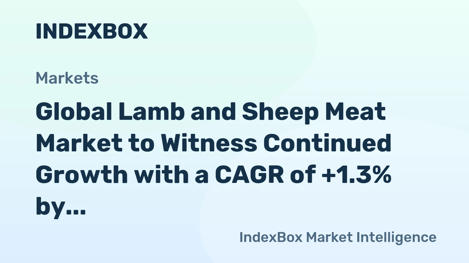 Global Lamb and Sheep Meat Market to Witness Continued Growth with a CAGR of +1.3% by 2035