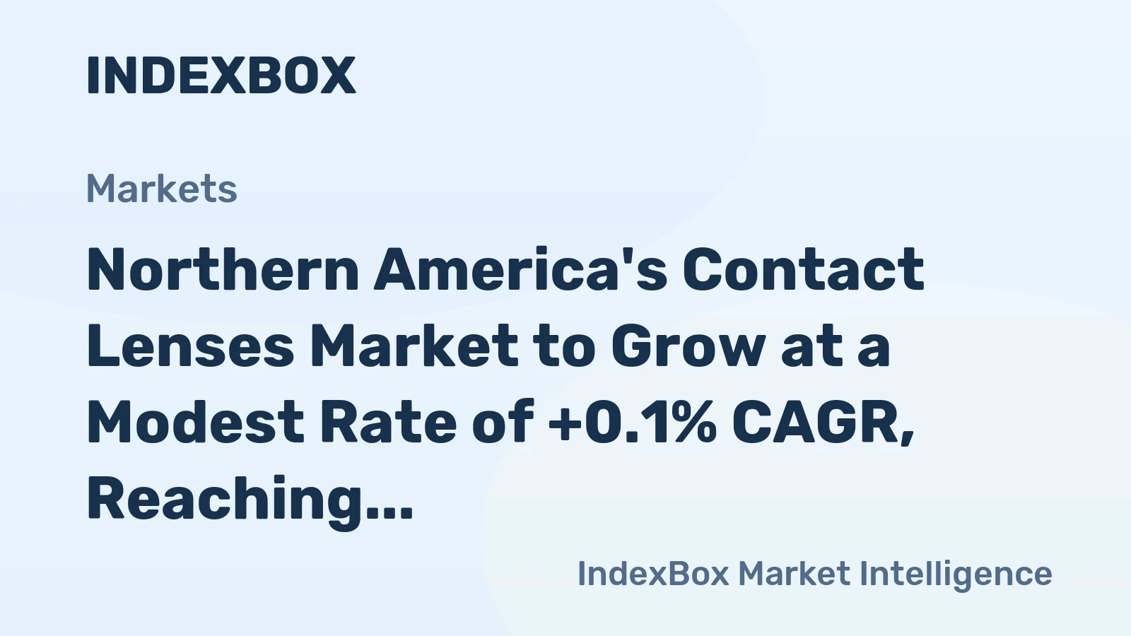 Northern America's Contact Lenses Market to Grow at a Modest Rate of +0.1% CAGR, Reaching 1.9B Units by 2035