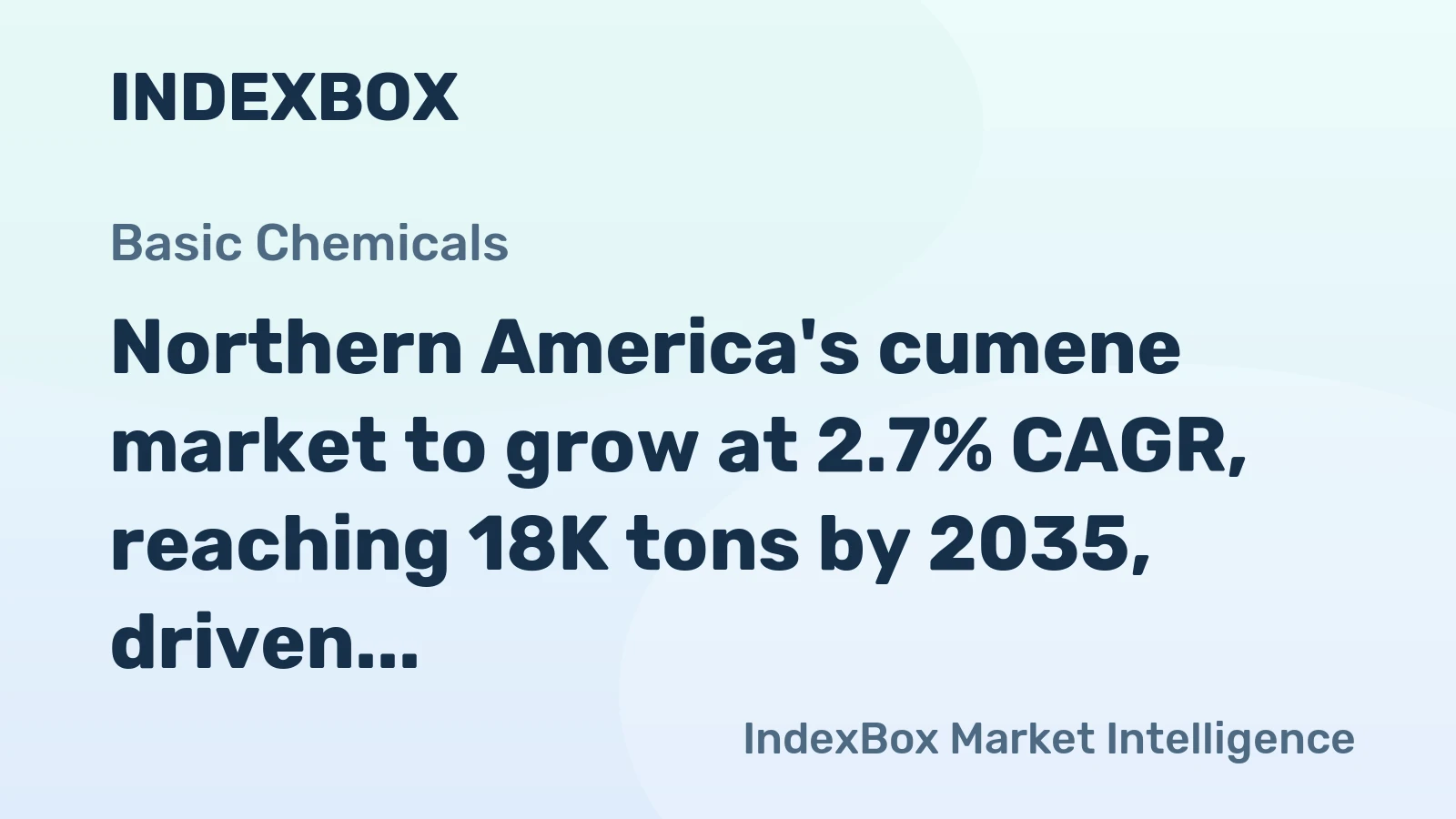 Northern America's cumene market to grow at 2.7% CAGR, reaching 18K tons by 2035, driven by rising demand.