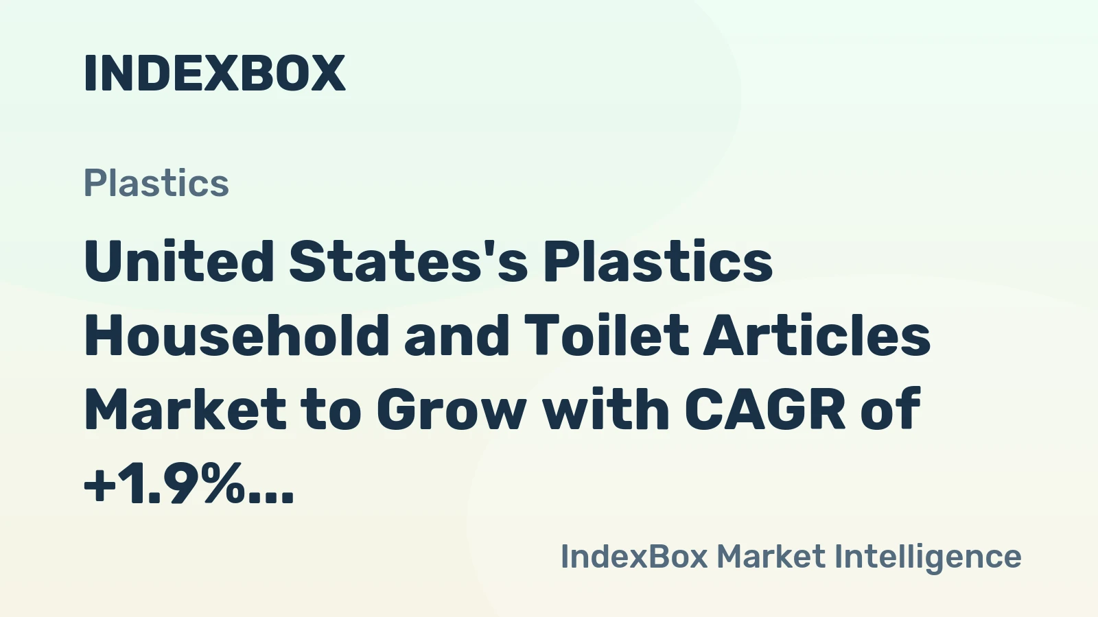 United States's Plastics Household and Toilet Articles Market to Grow with CAGR of +1.9% from 2024 to 2035