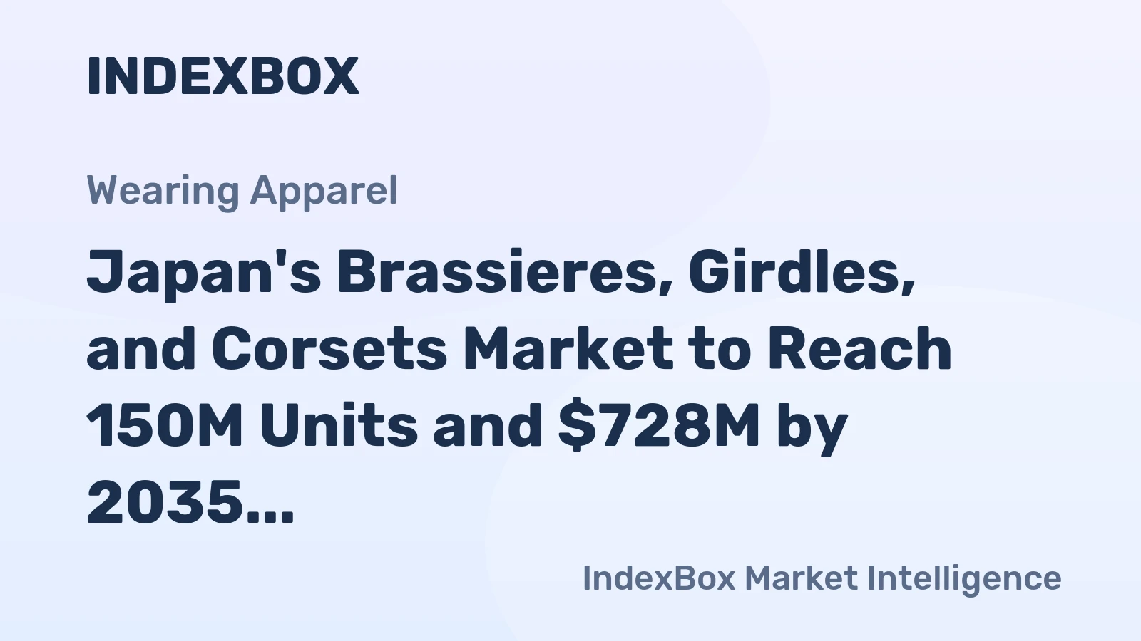 Japan's Brassieres, Girdles, and Corsets Market to Reach 150M Units and $728M by 2035