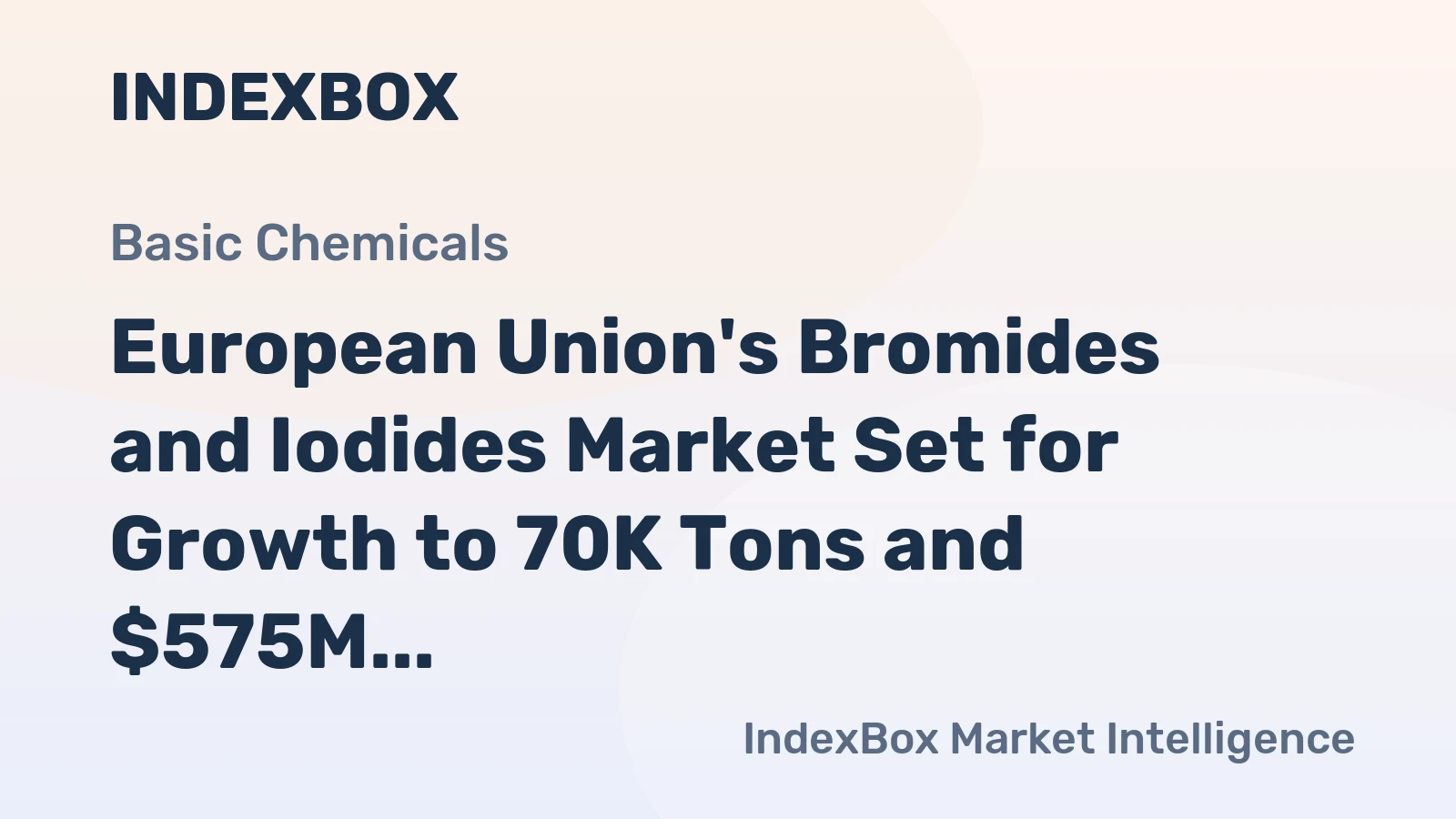 European Union's Bromides and Iodides Market Set for Growth to 70K Tons and $575M by 2035
