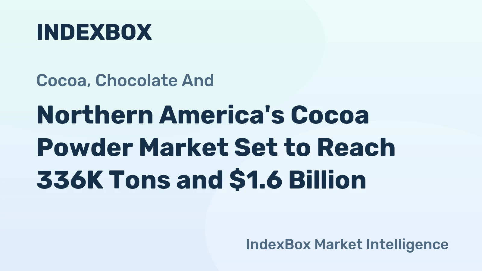 Northern America's Cocoa Powder Market Set to Reach 336K Tons and $1.6 Billion