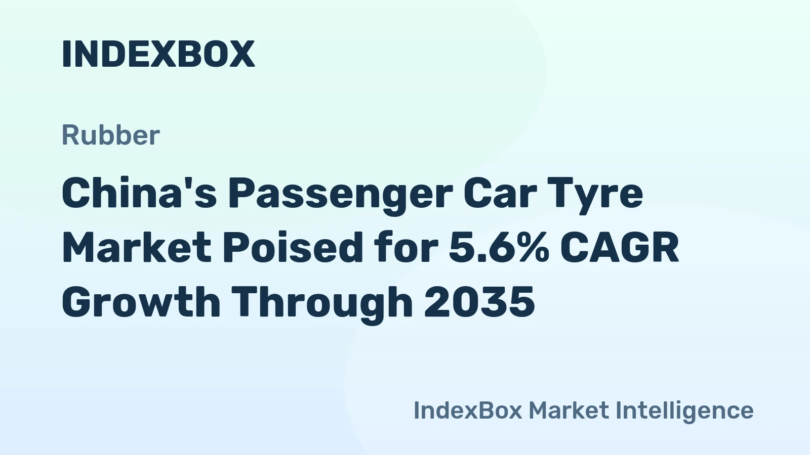 China's Passenger Car Tyre Market Poised for 5.6% CAGR Growth Through 2035