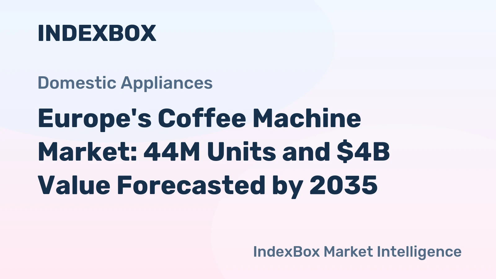 Europe's Coffee Machine Market: 44M Units and $4B Value Forecasted by 2035