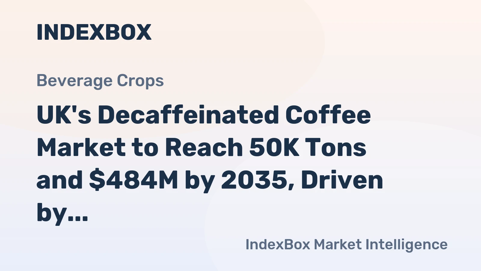 UK's Decaffeinated Coffee Market to Reach 50K Tons and $484M by 2035, Driven by Increasing Demand