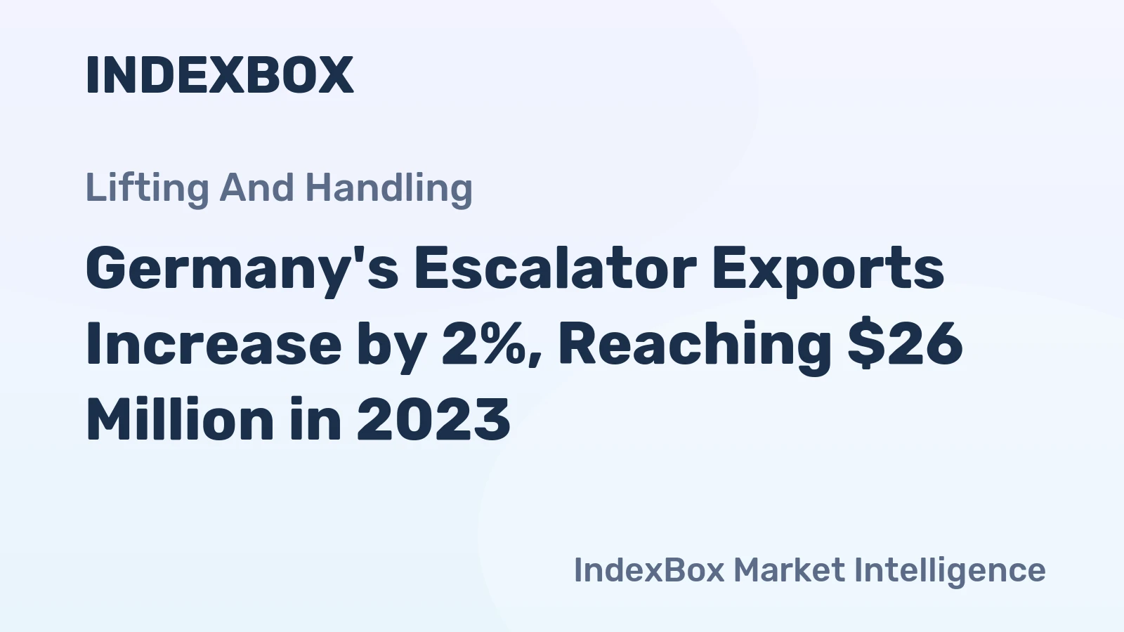 Germany's Escalator Exports Increase by 2%, Reaching $26 Million in 2023