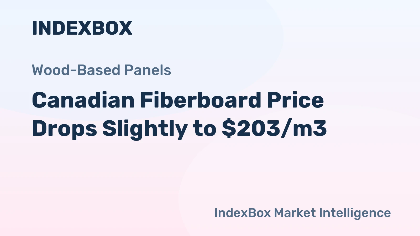 Canadian Fiberboard Price Drops Slightly to $203/m3