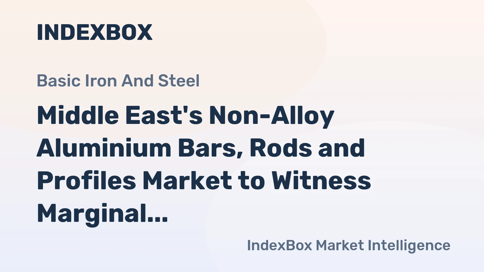 Middle East's Non-Alloy Aluminium Bars, Rods and Profiles Market to Witness Marginal Growth with +0.1% CAGR from 2024 to 2035