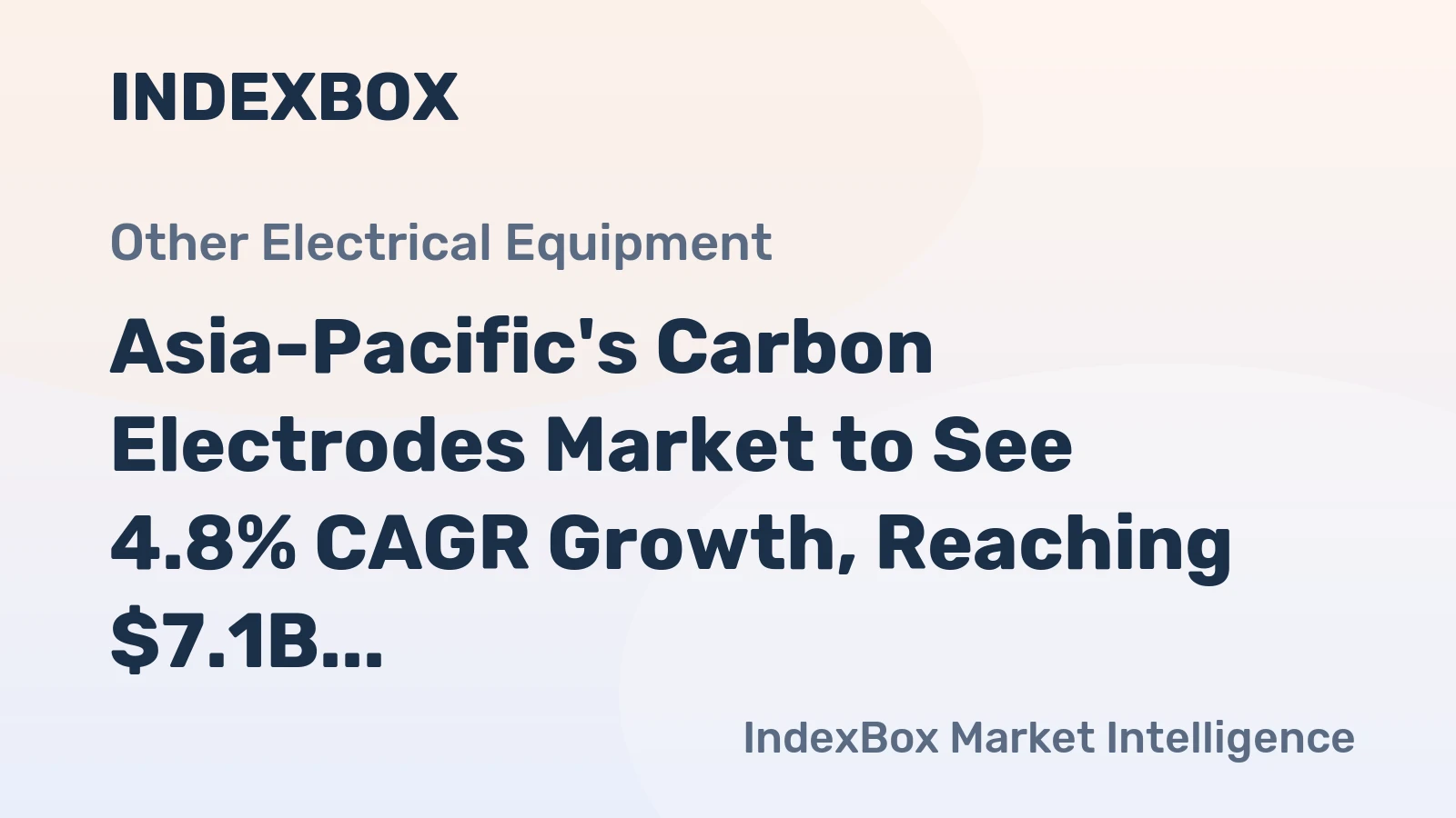 Asia-Pacific's Carbon Electrodes Market to See 4.8% CAGR Growth, Reaching $7.1B by 2035