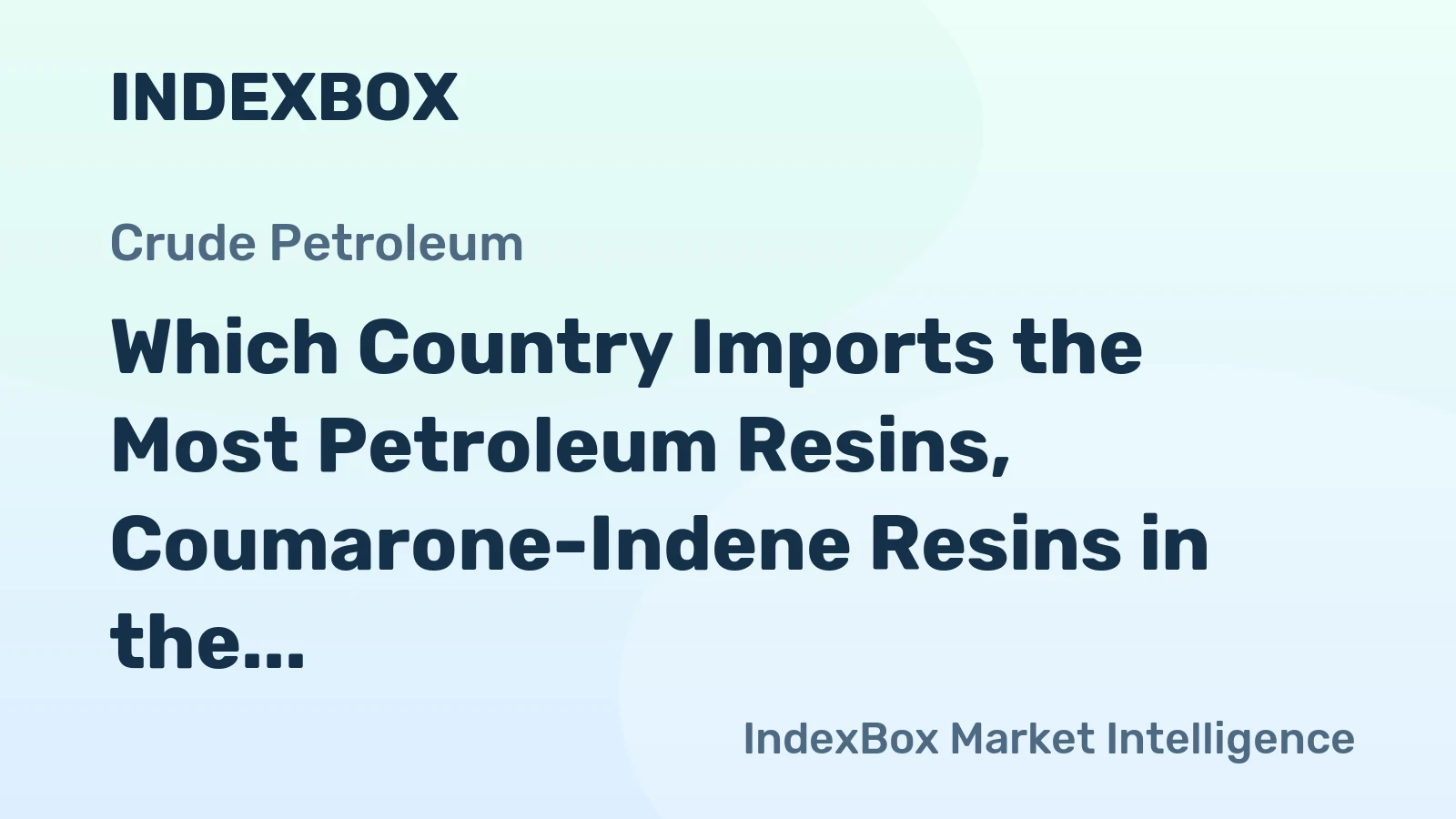 Which Country Imports the Most Petroleum Resins, Coumarone-Indene Resins in the World?