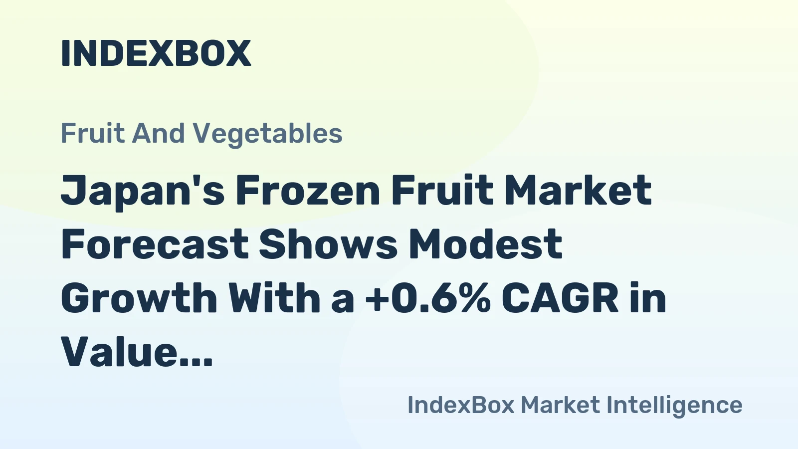 Japan's Frozen Fruit Market Forecast Shows Modest Growth With a +0.6% CAGR in Value Through 2035