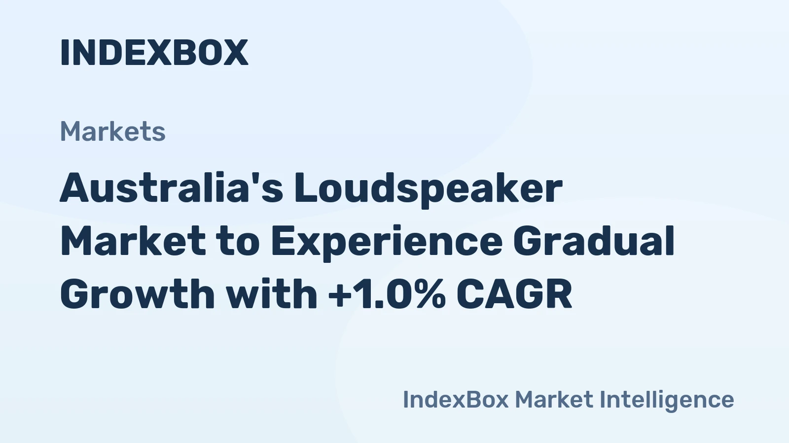 Australia's Loudspeaker Market to Experience Gradual Growth with +1.0% CAGR