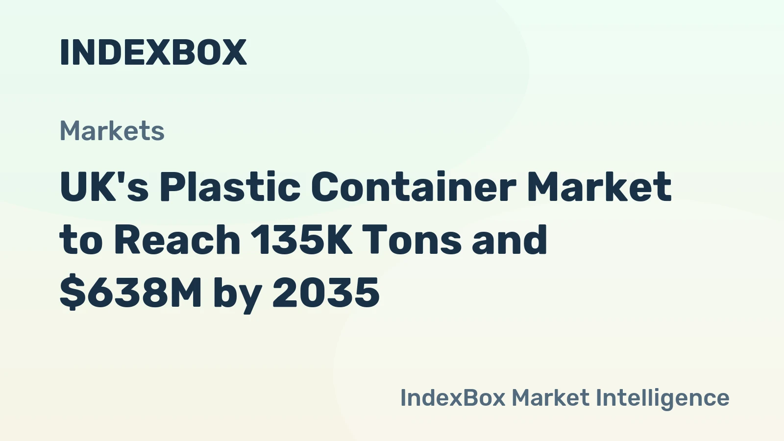 UK's Plastic Container Market to Reach 135K Tons and $638M by 2035