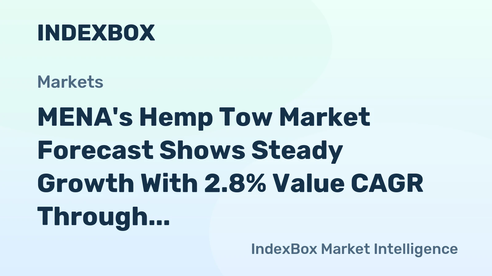 MENA's Hemp Tow Market Forecast Shows Steady Growth With 2.8% Value CAGR Through 2035