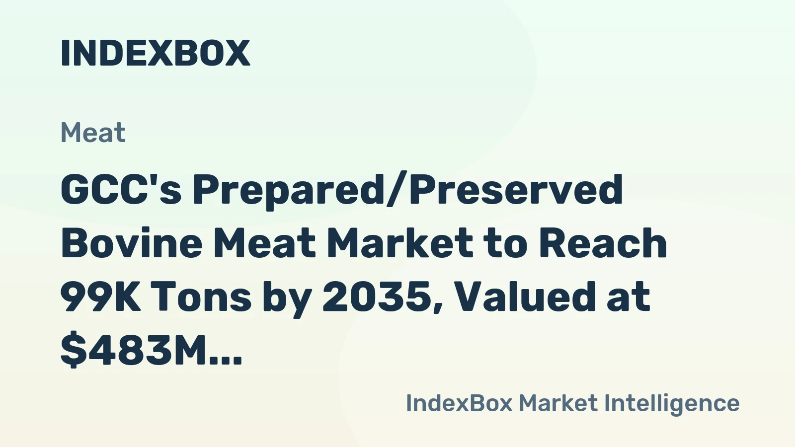 GCC's Prepared/Preserved Bovine Meat Market to Reach 99K Tons by 2035, Valued at $483M