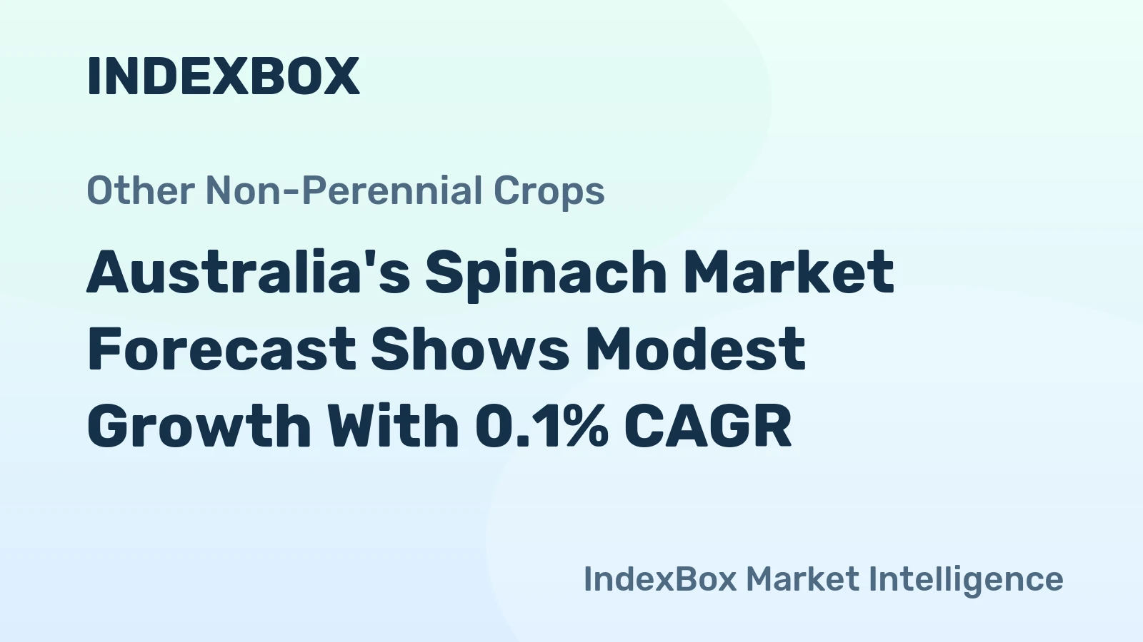 Australia's Spinach Market Forecast Shows Modest Growth With 0.1% CAGR