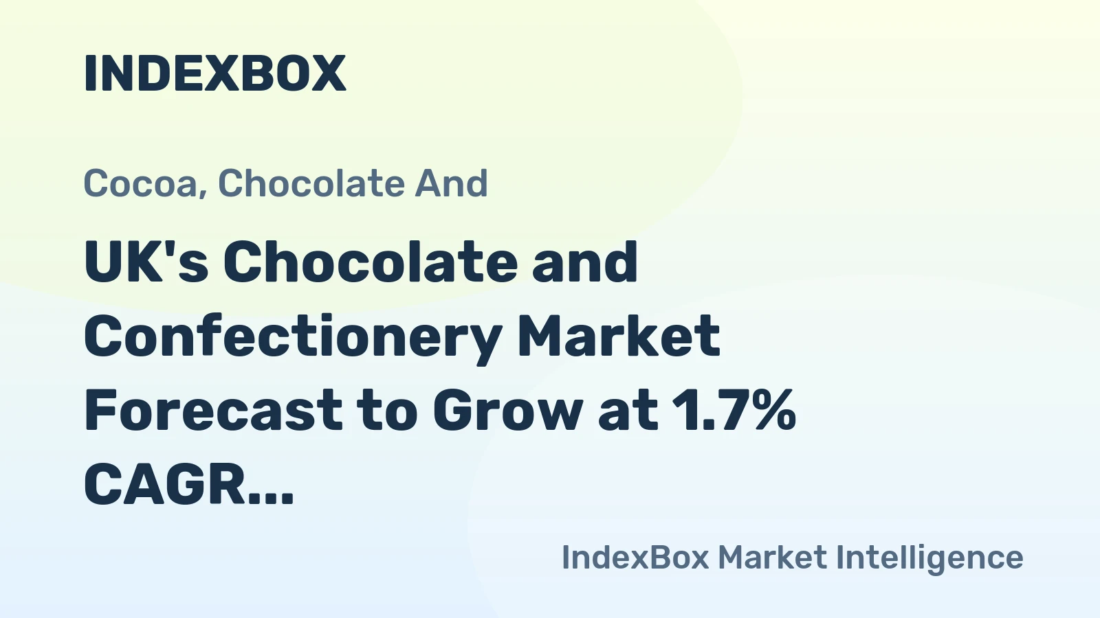 UK's Chocolate and Confectionery Market Forecast to Grow at 1.7% CAGR Through 2035