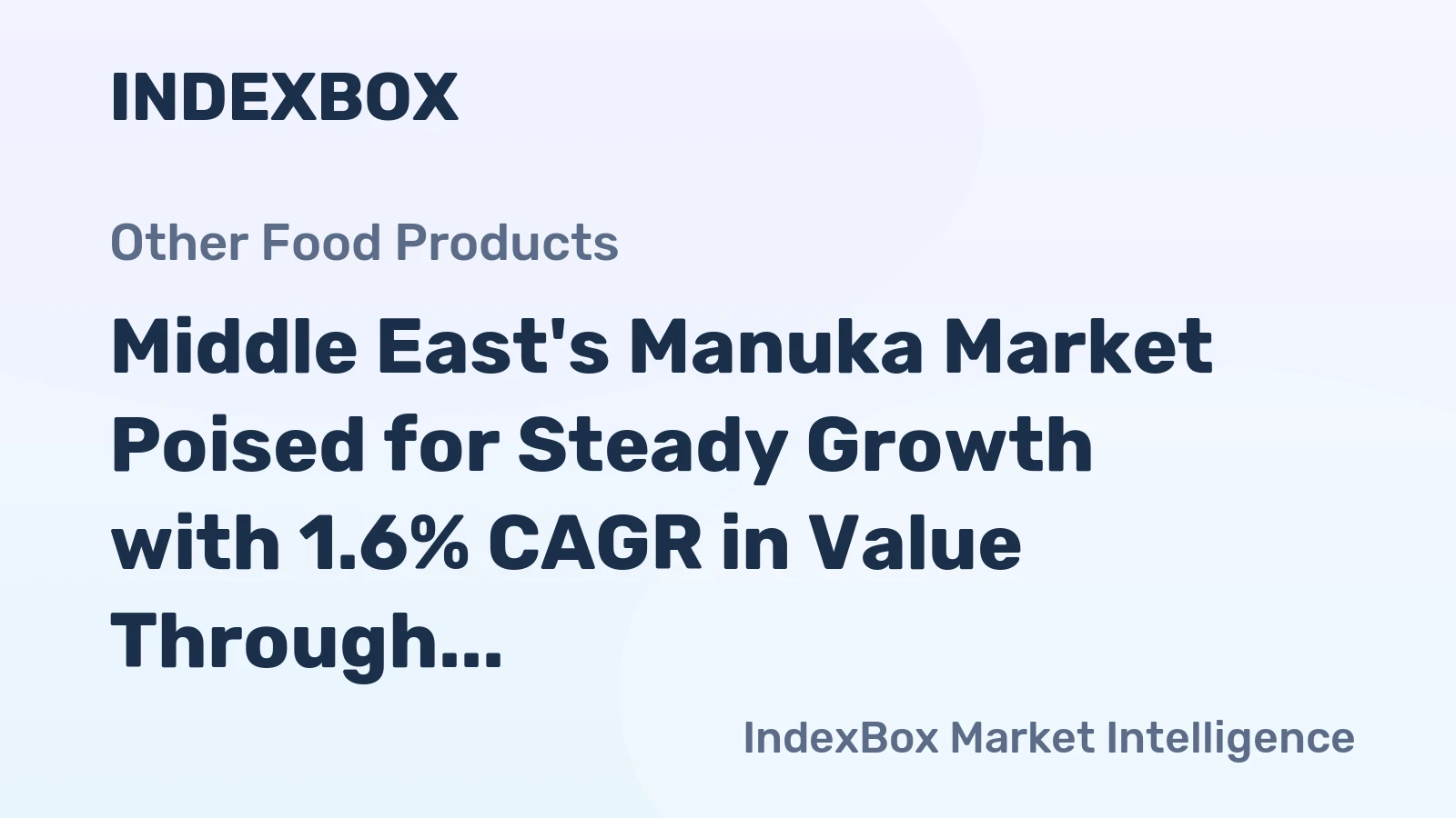 Middle East's Manuka Market Poised for Steady Growth with 1.6% CAGR in Value Through 2035