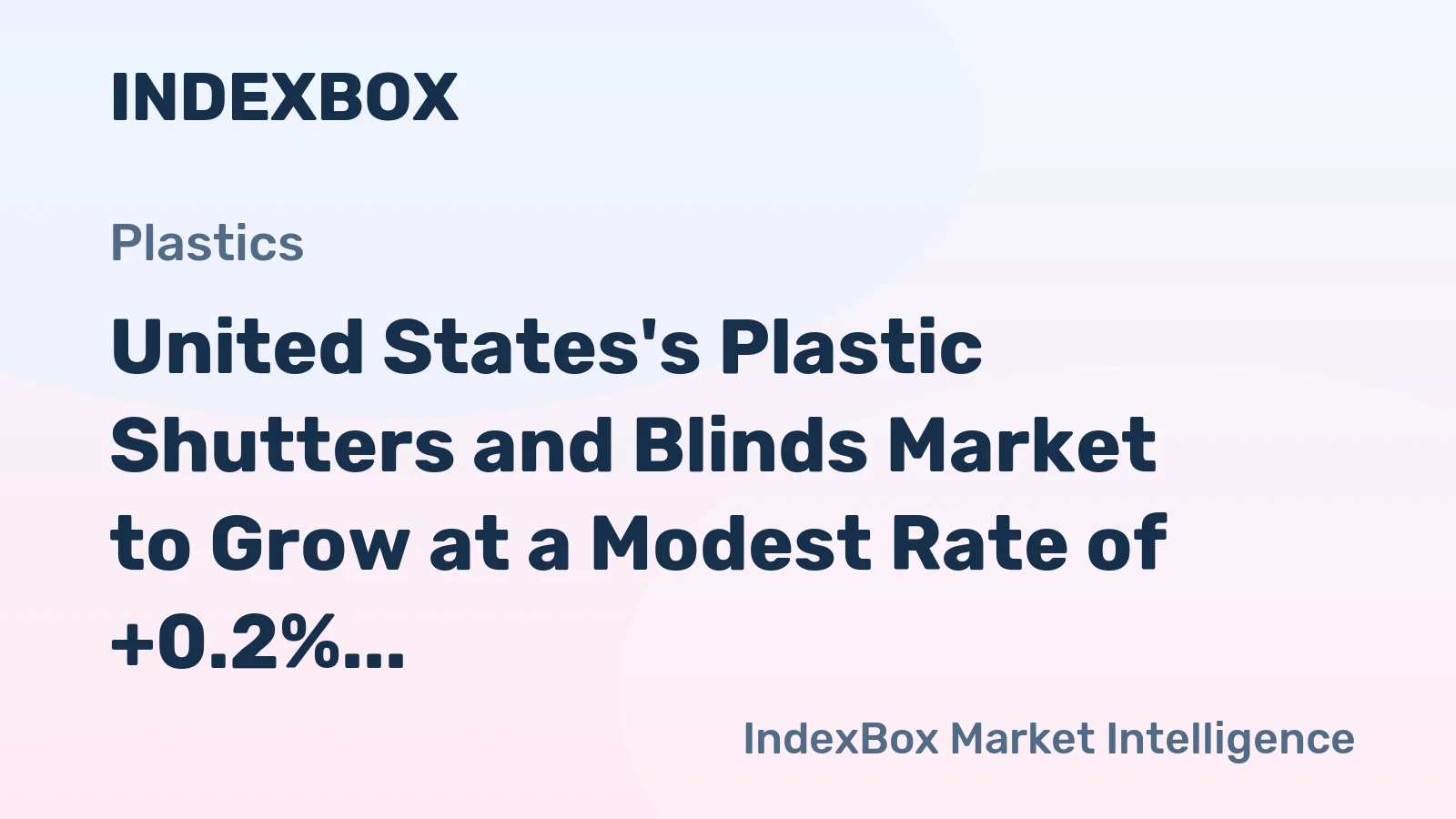 United States's Plastic Shutters and Blinds Market to Grow at a Modest Rate of +0.2% CAGR from 2024-2035