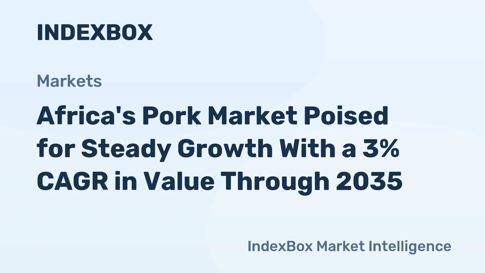 Africa's Pork Market Poised for Steady Growth With a 3% CAGR in Value Through 2035