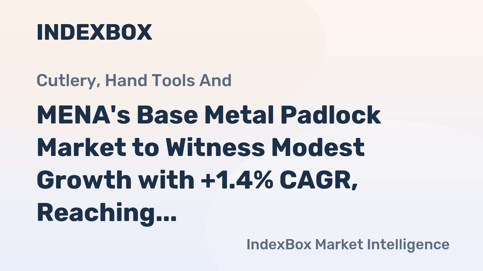 MENA's Base Metal Padlock Market to Witness Modest Growth with +1.4% CAGR, Reaching $179M by 2035
