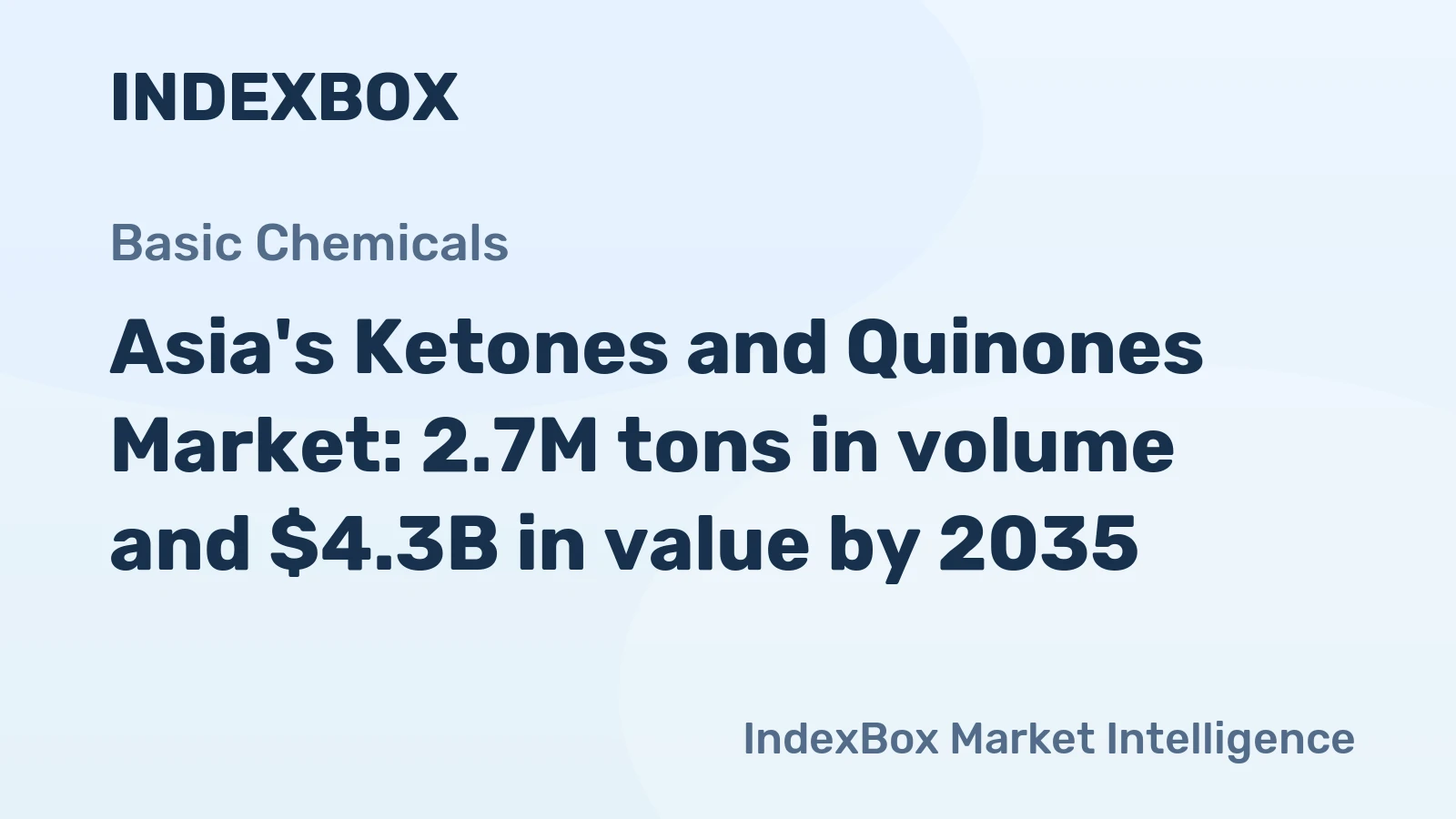 Asia's Ketones and Quinones Market: 2.7M tons in volume and $4.3B in value by 2035