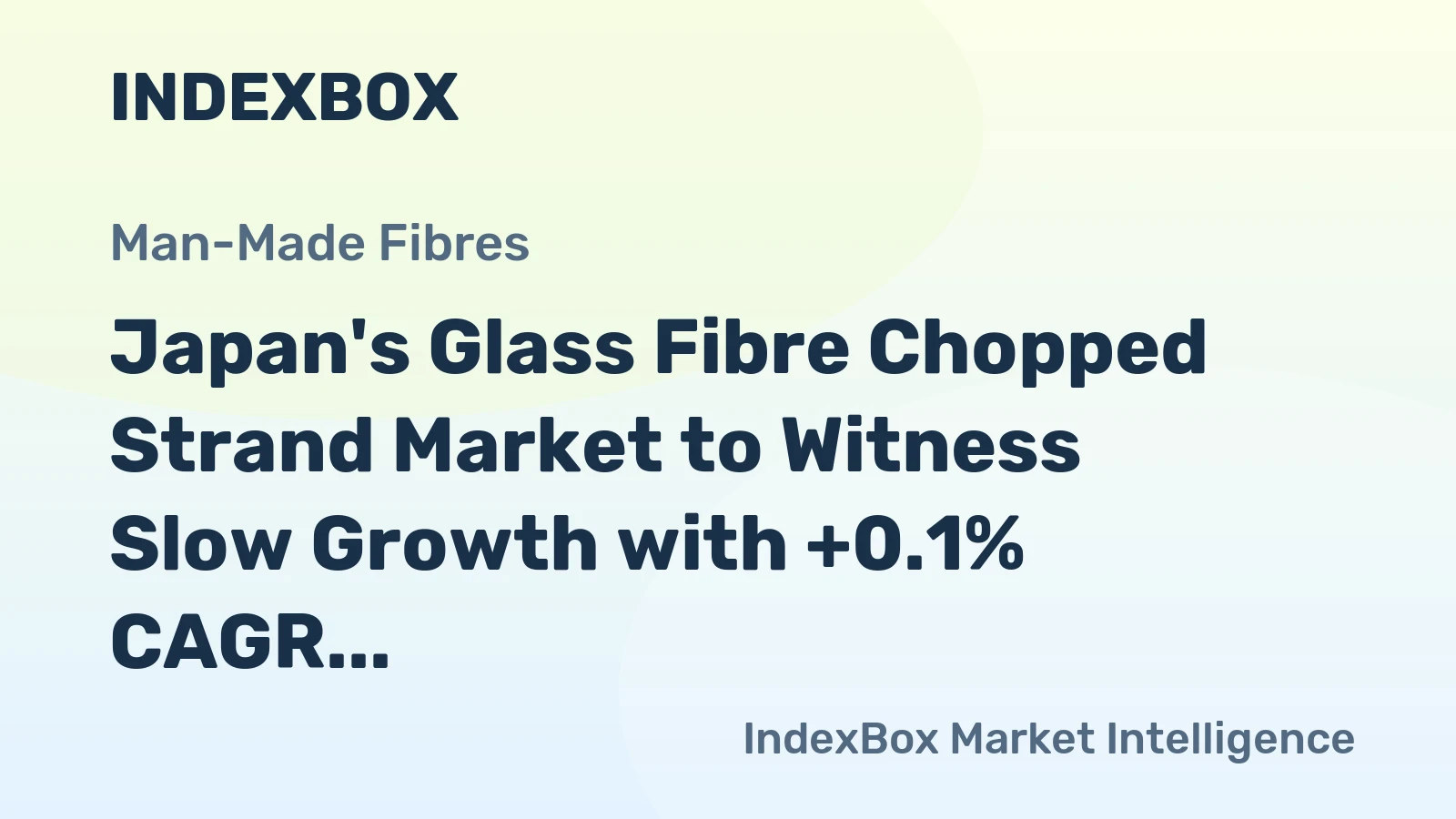 Japan's Glass Fibre Chopped Strand Market to Witness Slow Growth with +0.1% CAGR in Market Volume and Value by 2035