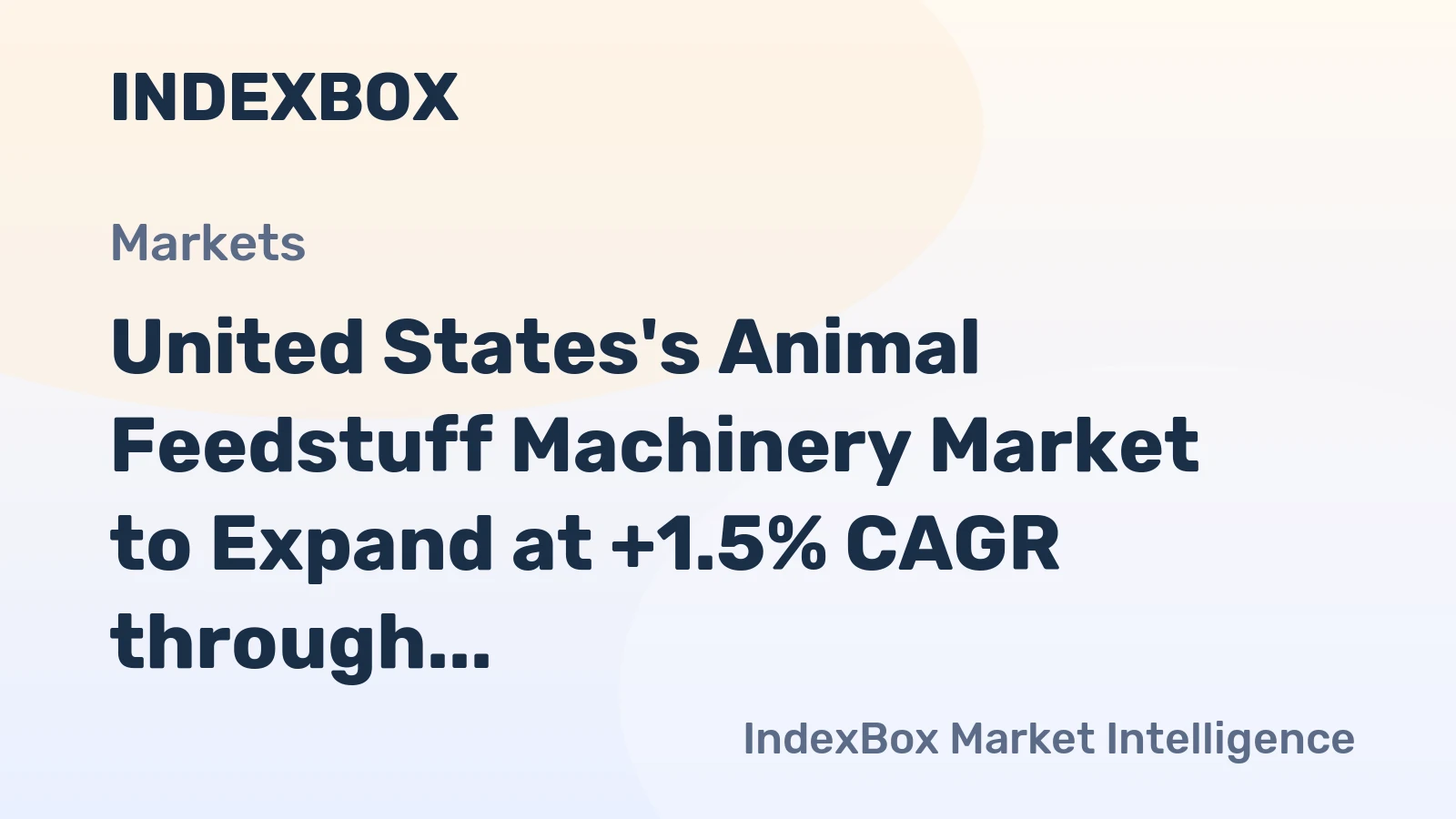 United States's Animal Feedstuff Machinery Market to Expand at +1.5% CAGR through 2035, Reaching $10.2B