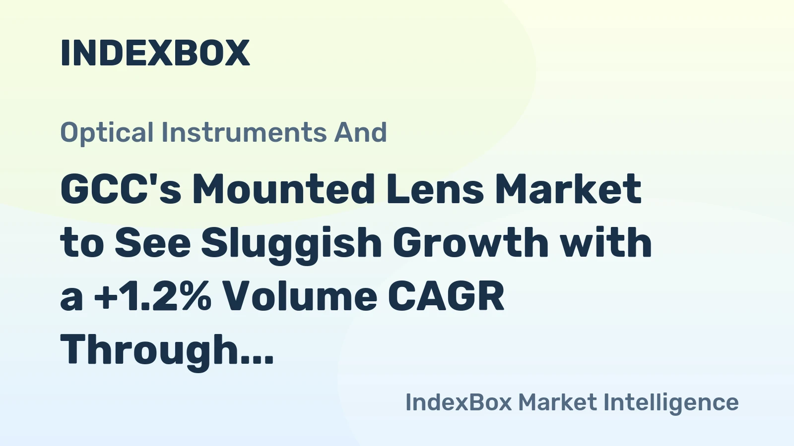 GCC's Mounted Lens Market to See Sluggish Growth with a +1.2% Volume CAGR Through 2035