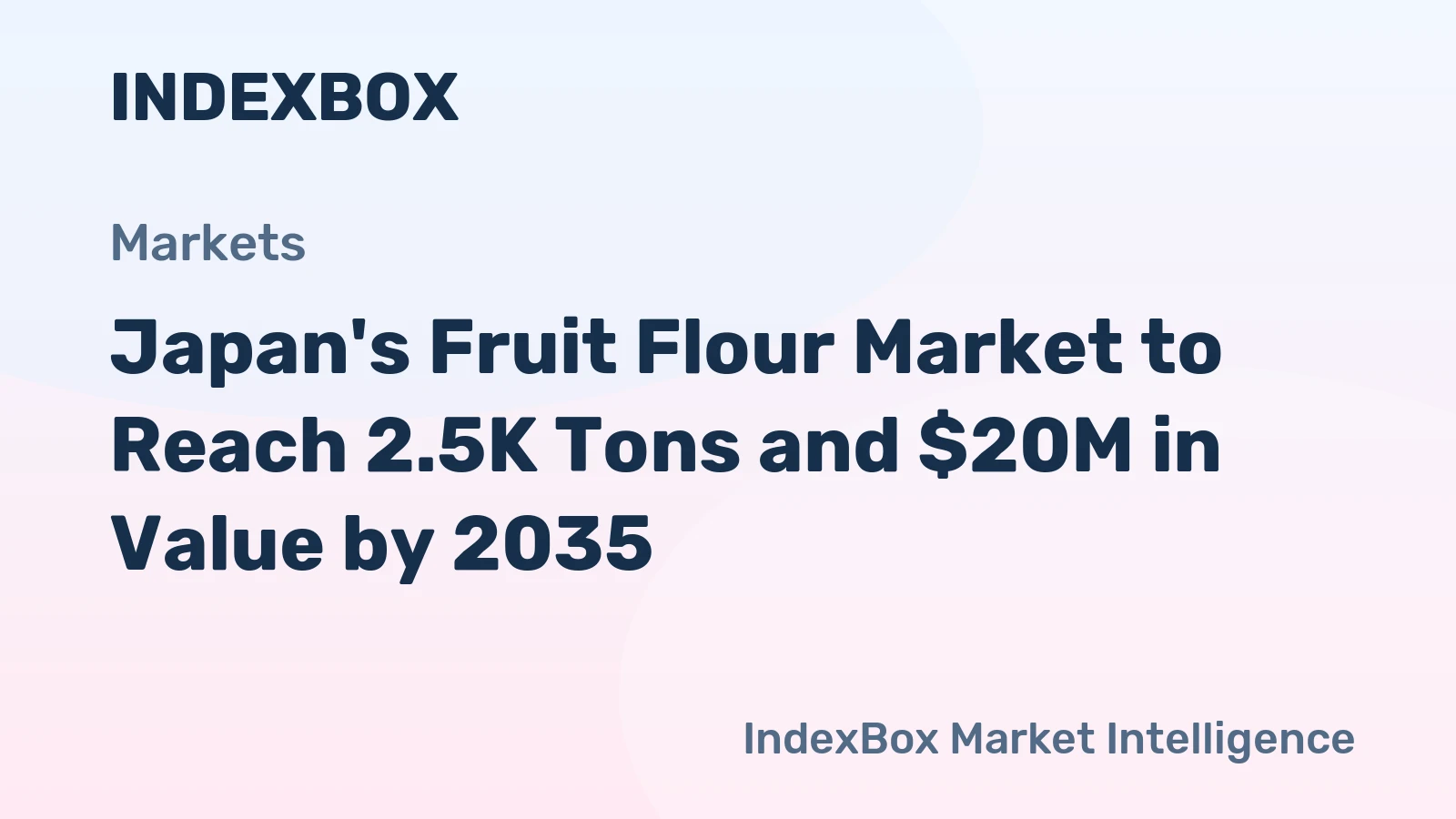 Japan's Fruit Flour Market to Reach 2.5K Tons and $20M in Value by 2035