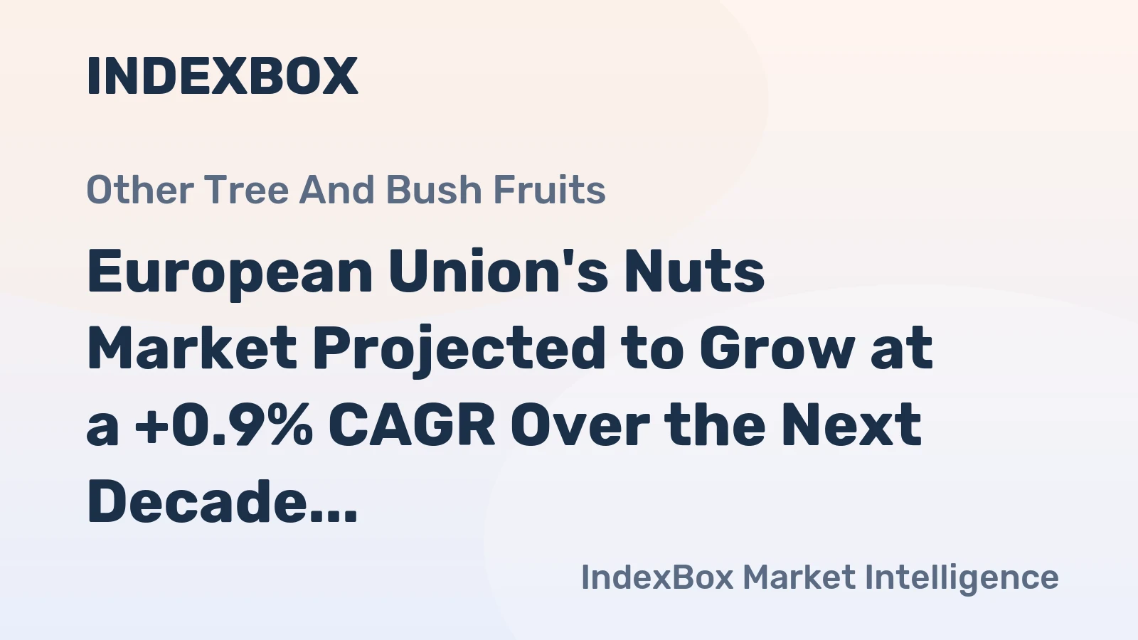 European Union's Nuts Market Projected to Grow at a +0.9% CAGR Over the Next Decade