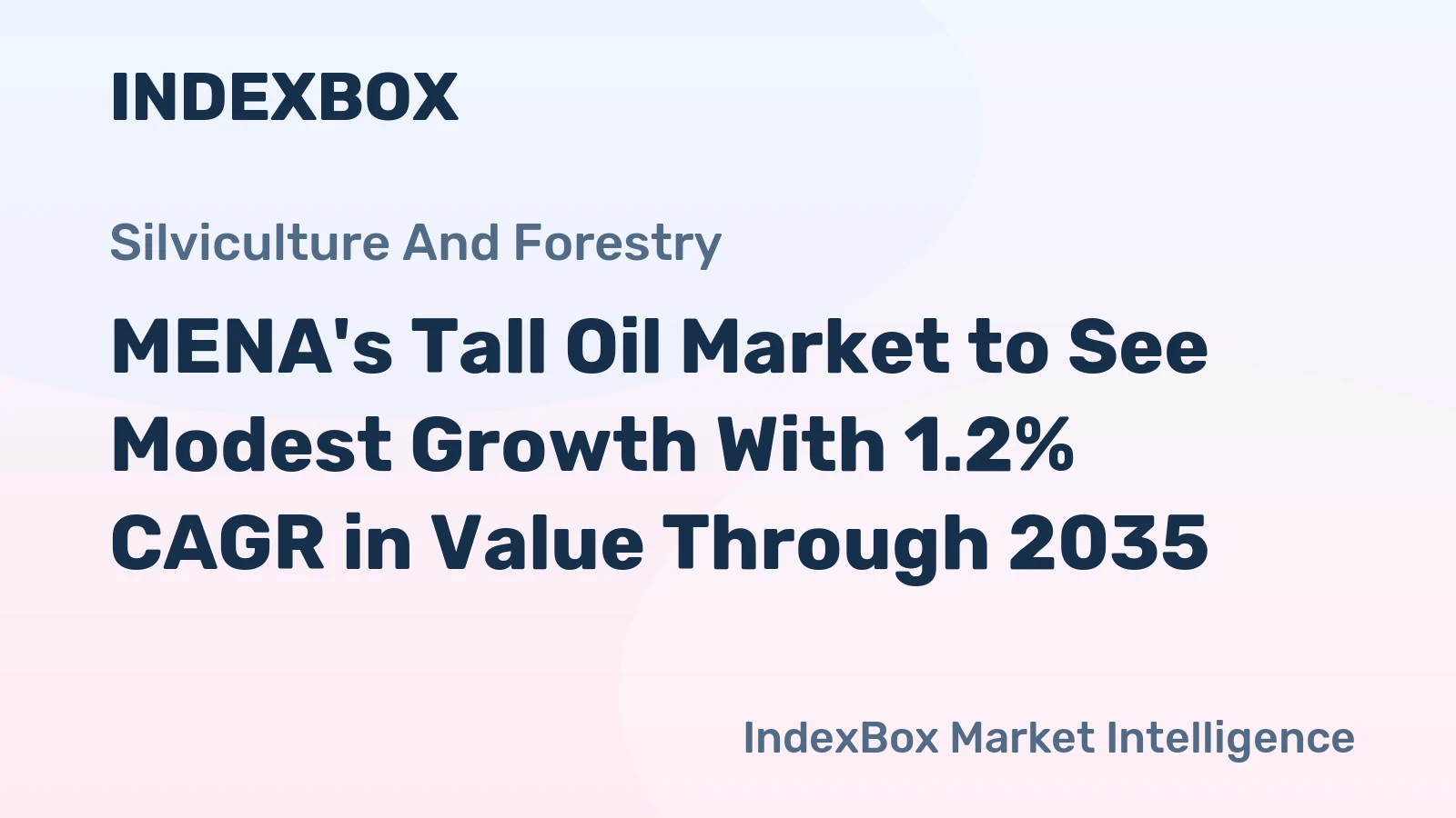 MENA's Tall Oil Market to See Modest Growth With 1.2% CAGR in Value Through 2035