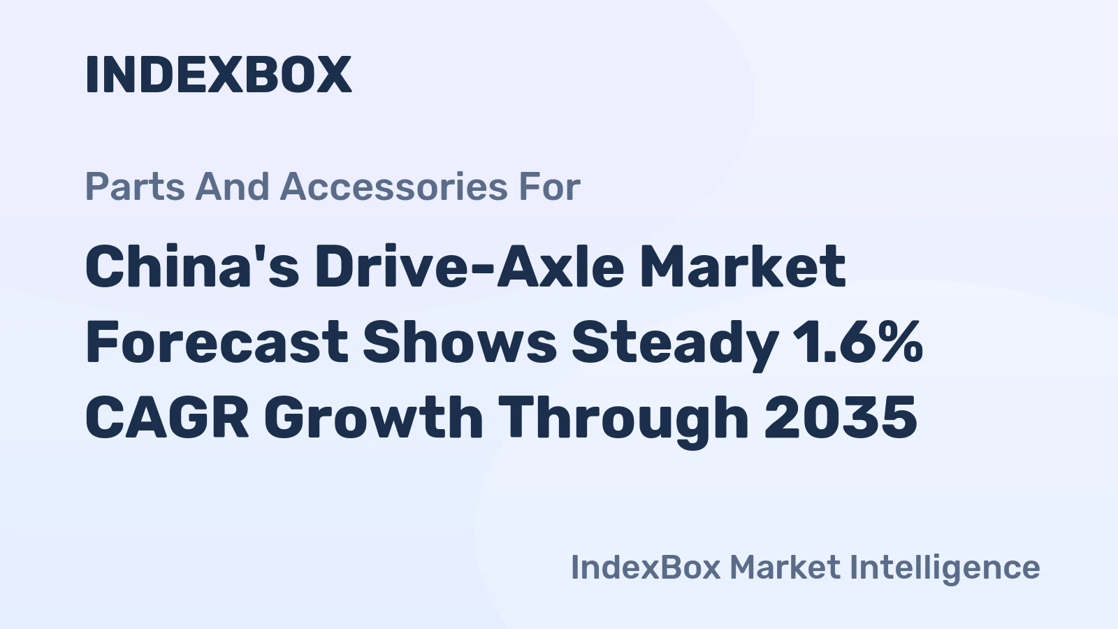 China's Drive-Axle Market Forecast Shows Steady 1.6% CAGR Growth Through 2035